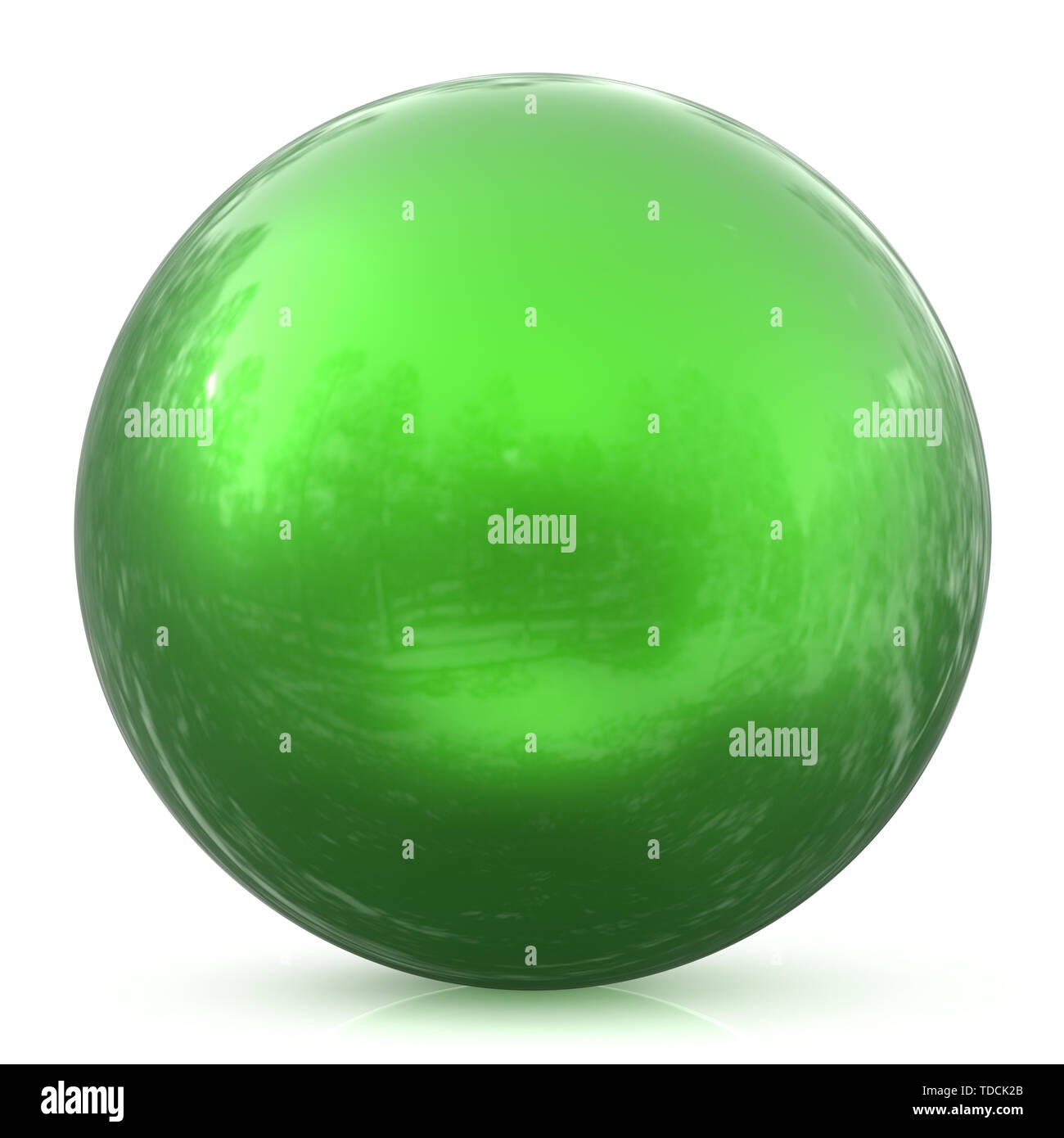 Green sphere ball round button basic circle geometric shape solid figure simple minimalistic ...
