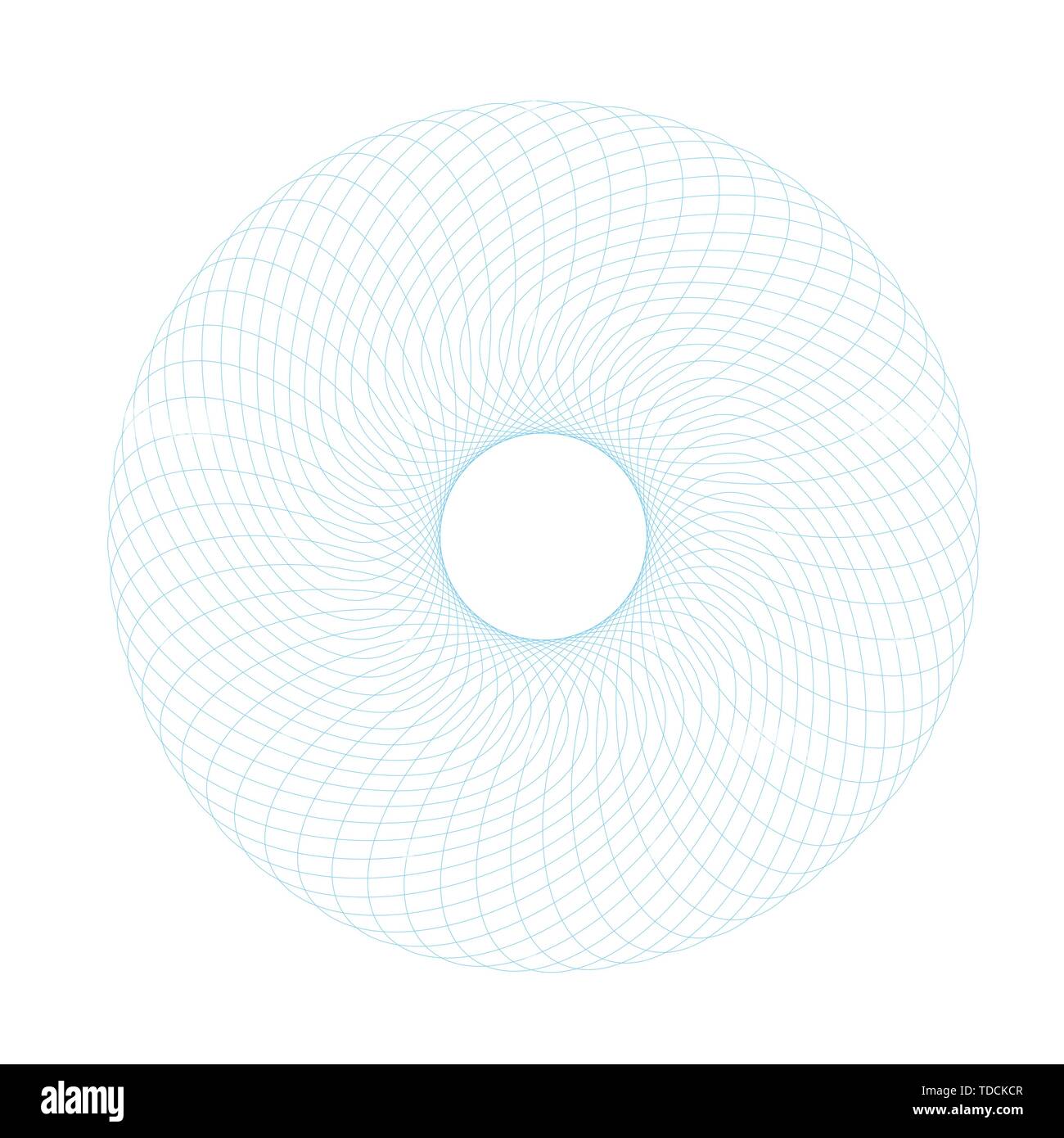 Geometric Abstract Spirograph Patterns Isolated on White Background. Symmetrical shapes suitable ...