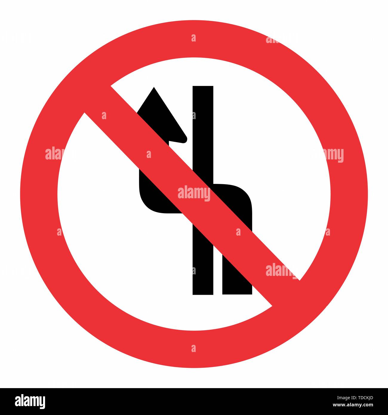 Lane change sign Stock Vector Images - Alamy