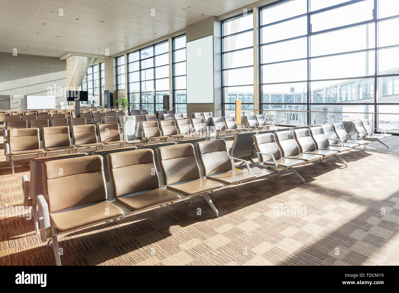Modern airport design hall interior Stock Photo - Alamy