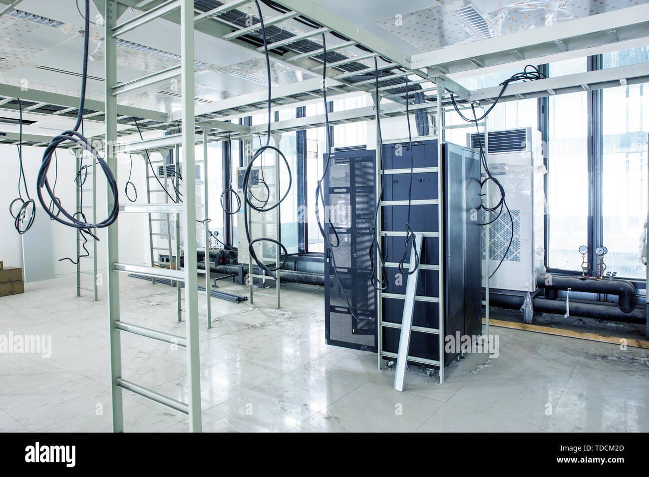 Interior of the machine room Stock Photo - Alamy