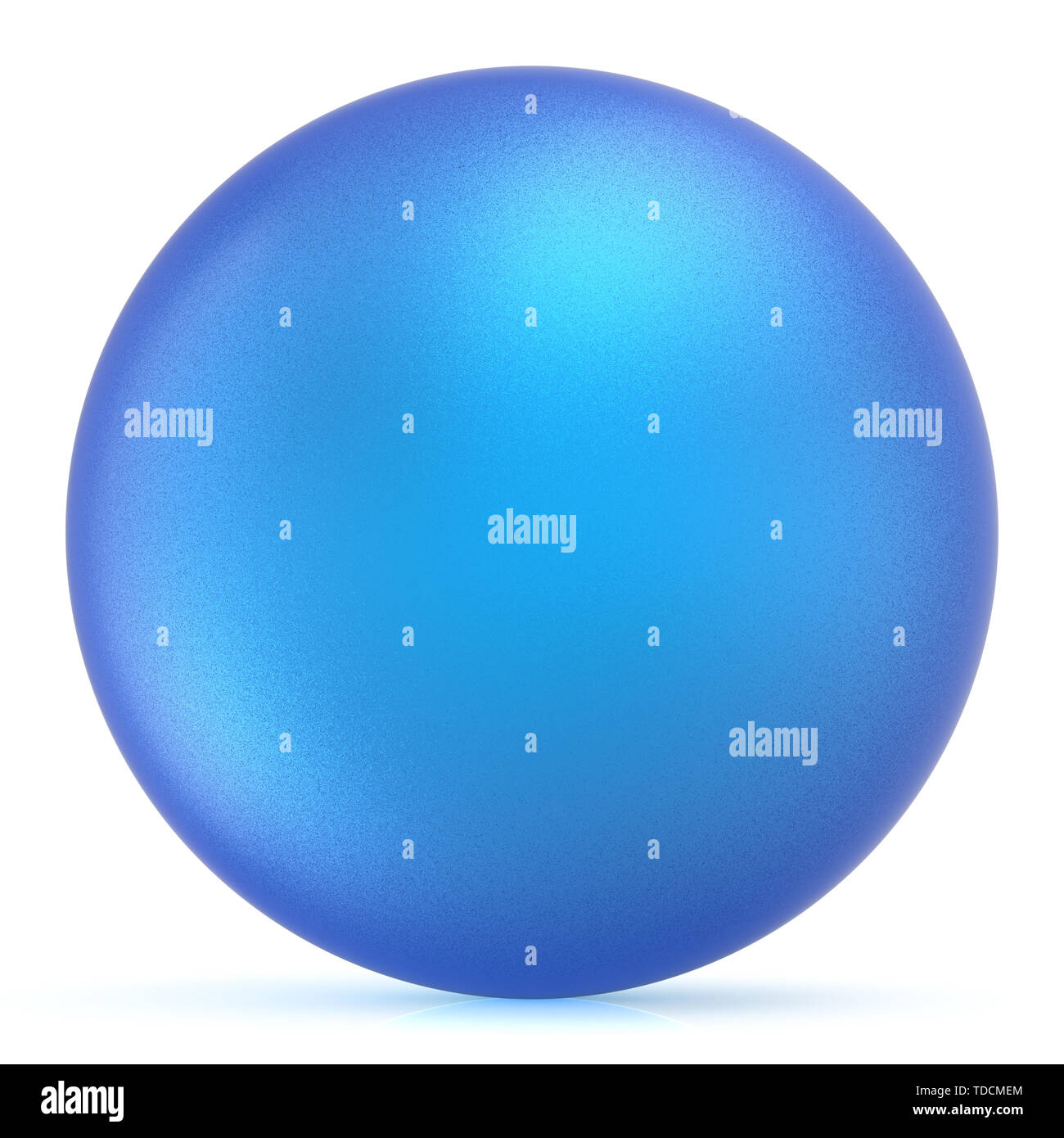 Sphere round button blue ball basic matted circle geometric shape solid ...