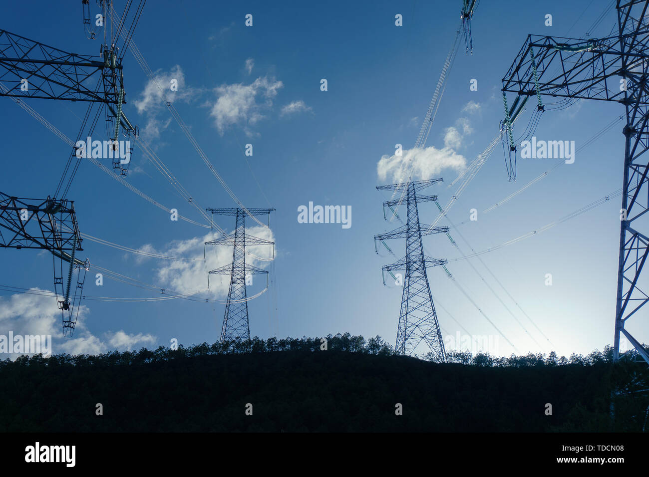 500 kV AC transmission line Stock Photo - Alamy