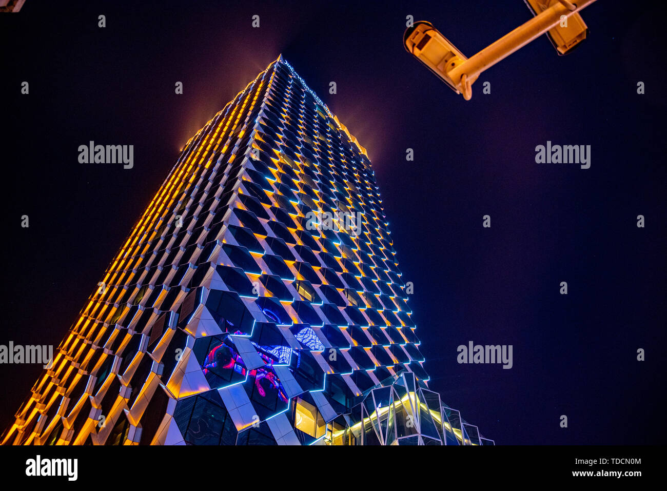 Sky no one in high rise building building technology hi-res stock ...