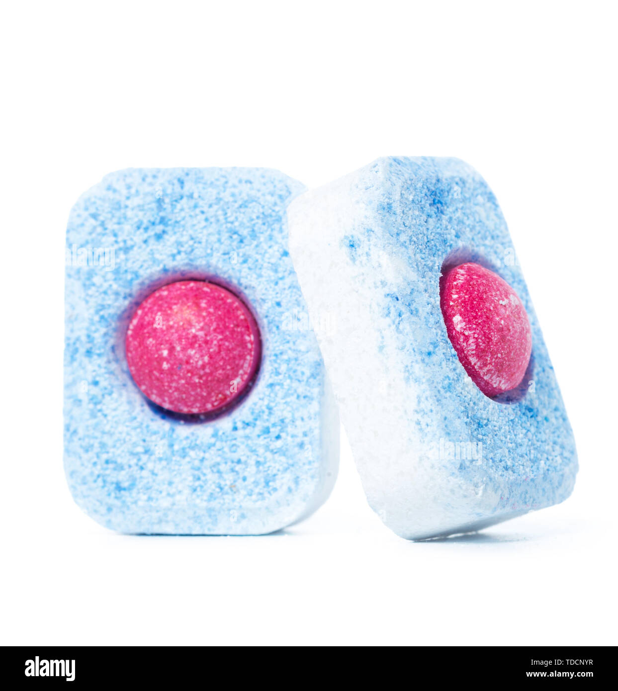 Dishwasher tablets on a white background isolate Stock Photo - Alamy