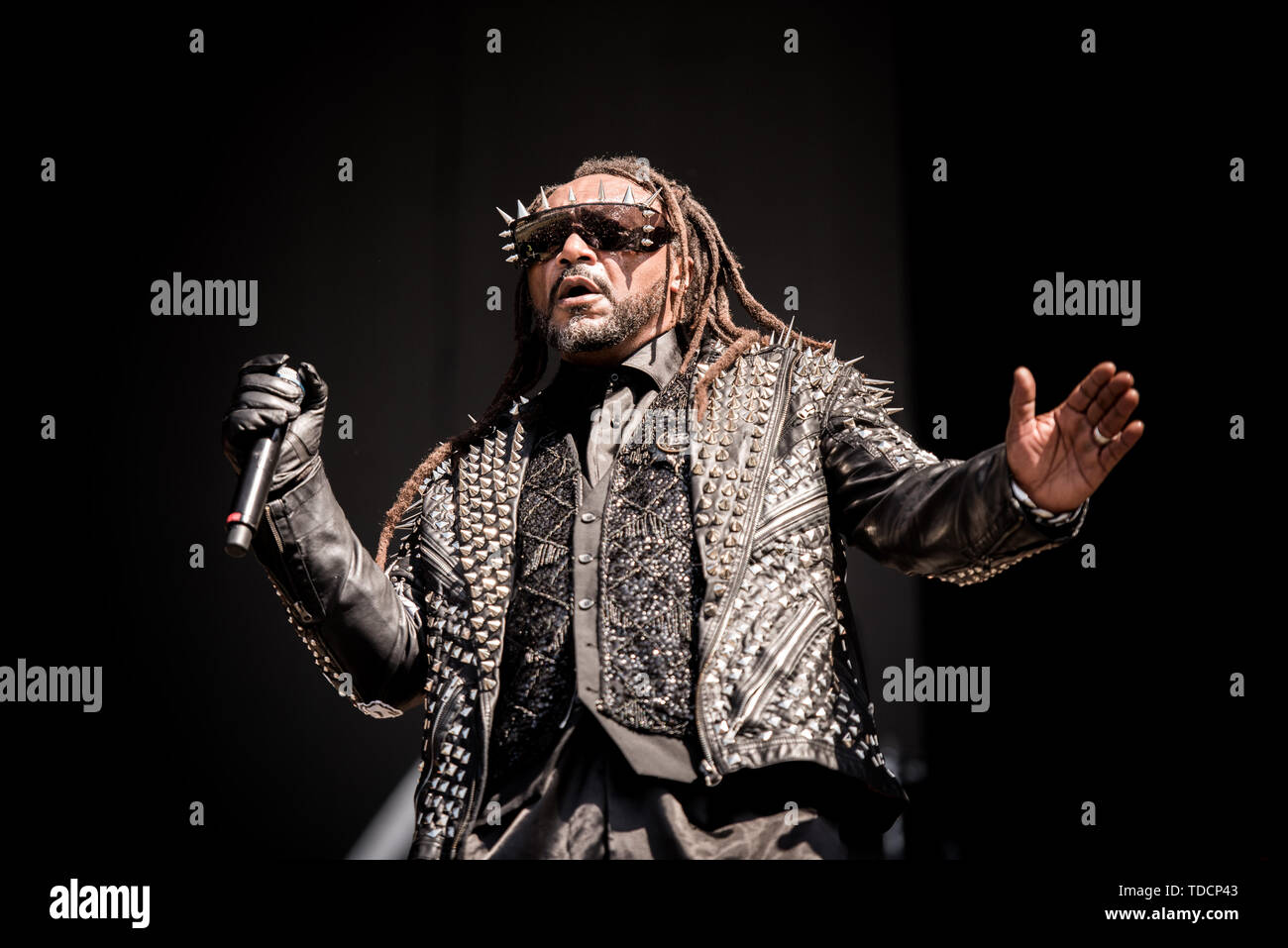 Florence, Italy. 13th June, 2019. Benji Webbe, singer of the British ...