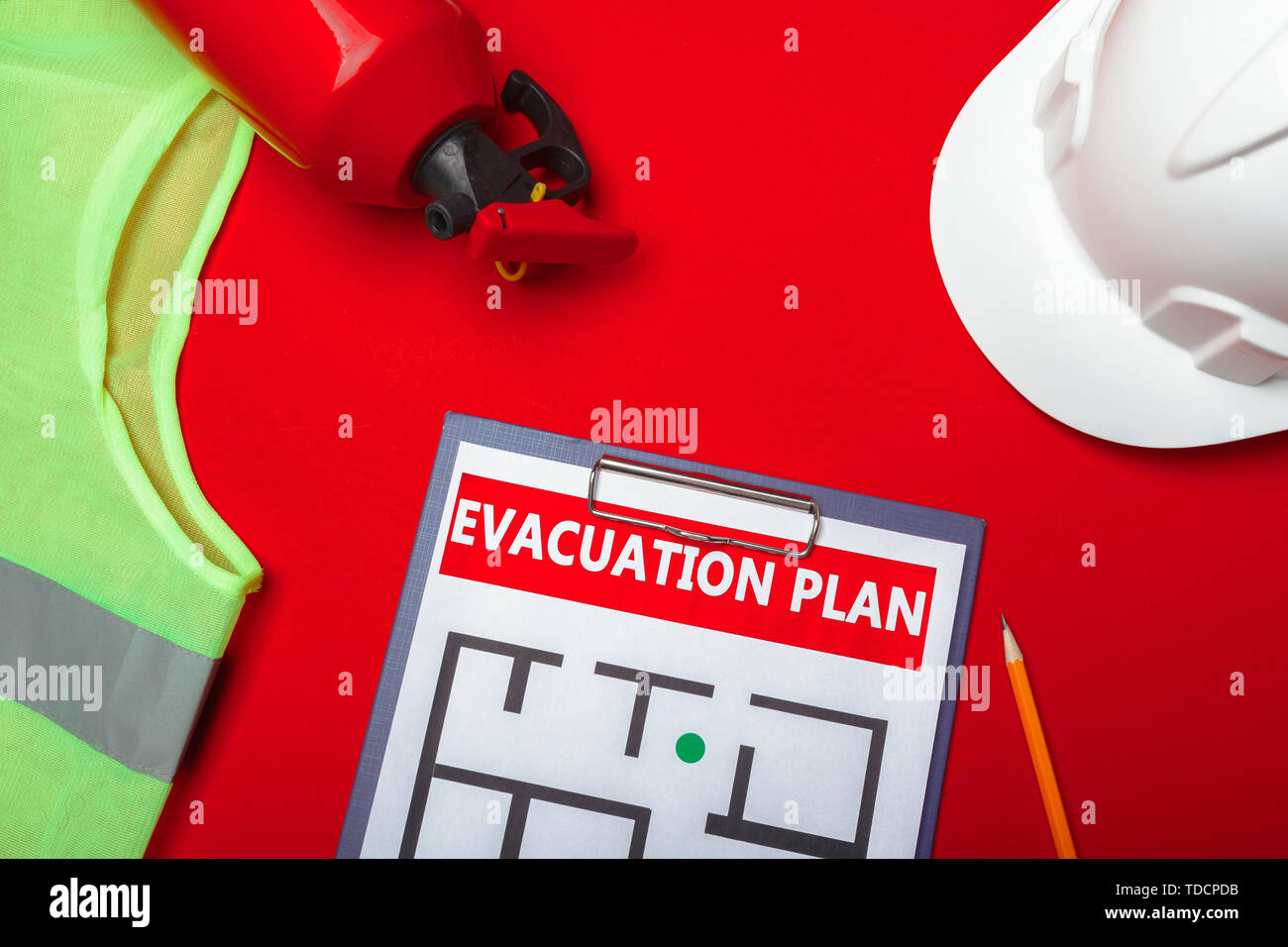Emergency evacuation plan Stock Photo - Alamy