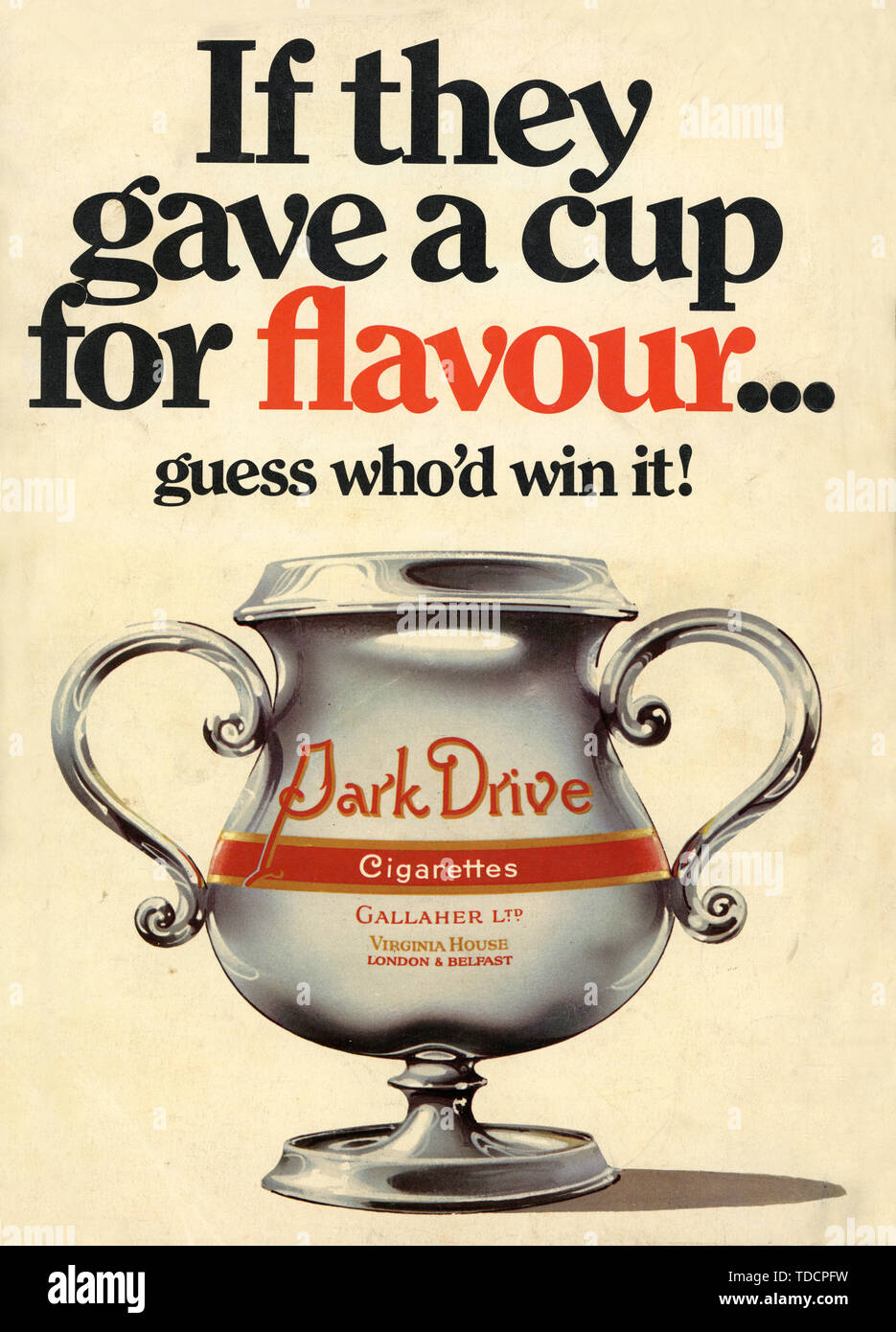 Vintage Magazine Advert for Park Drive Cigarettes in a Football World ...