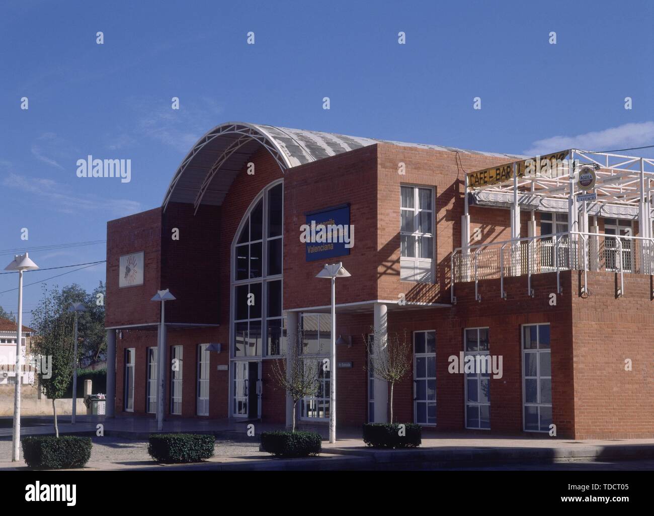 ESTACION-FACHADA DEL EDIFICIO. Location: ESTACION DE TREN. Denia. Alicante. SPAIN Stock Photo ...