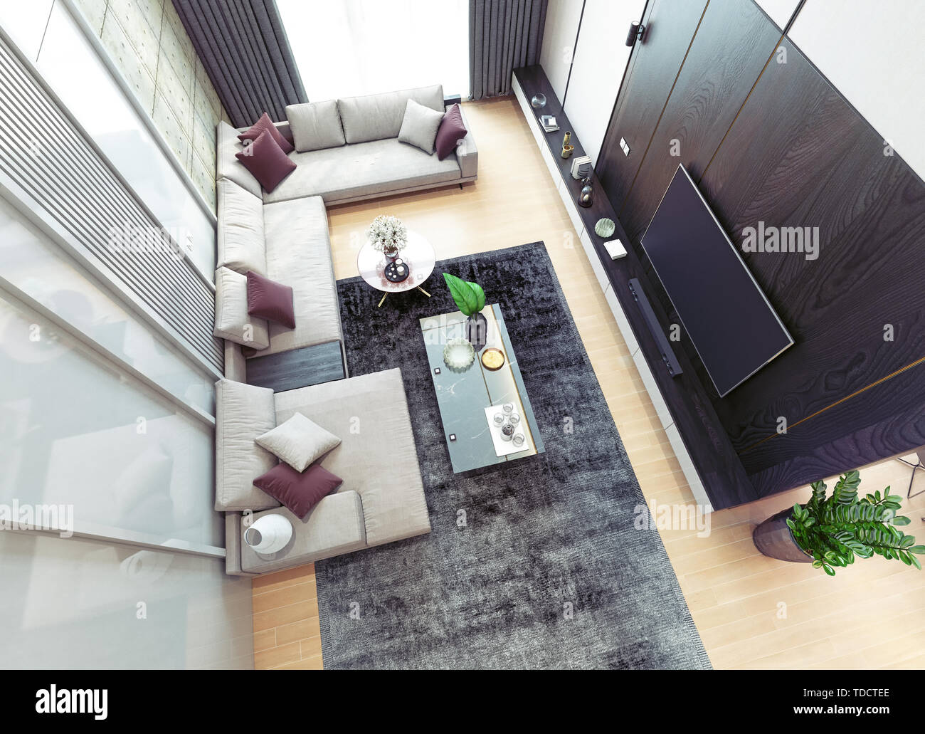 modern luxury interior design. 3d rendering concept Stock Photo - Alamy