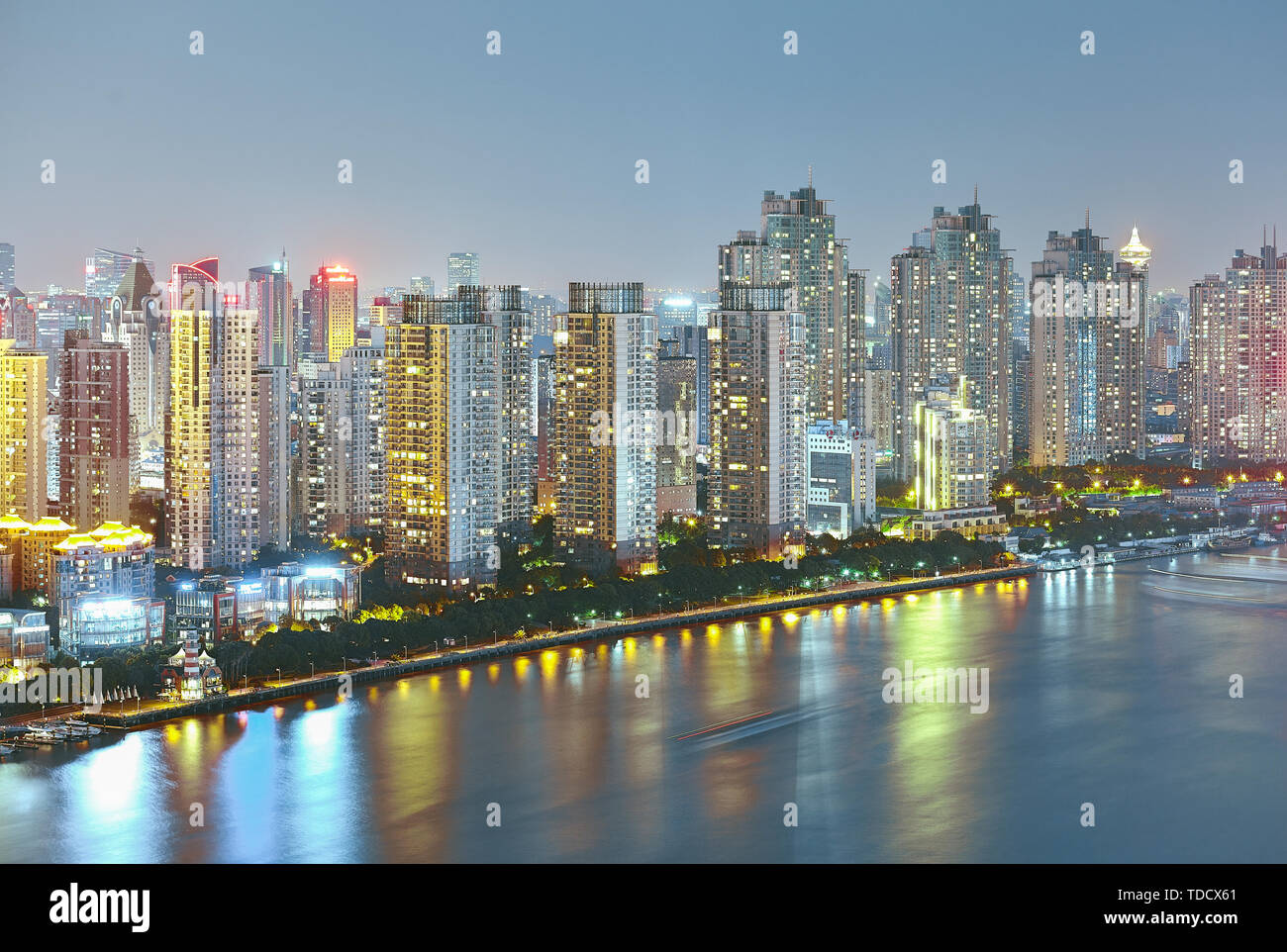 Shanghai city building and residential area and high rise building ...