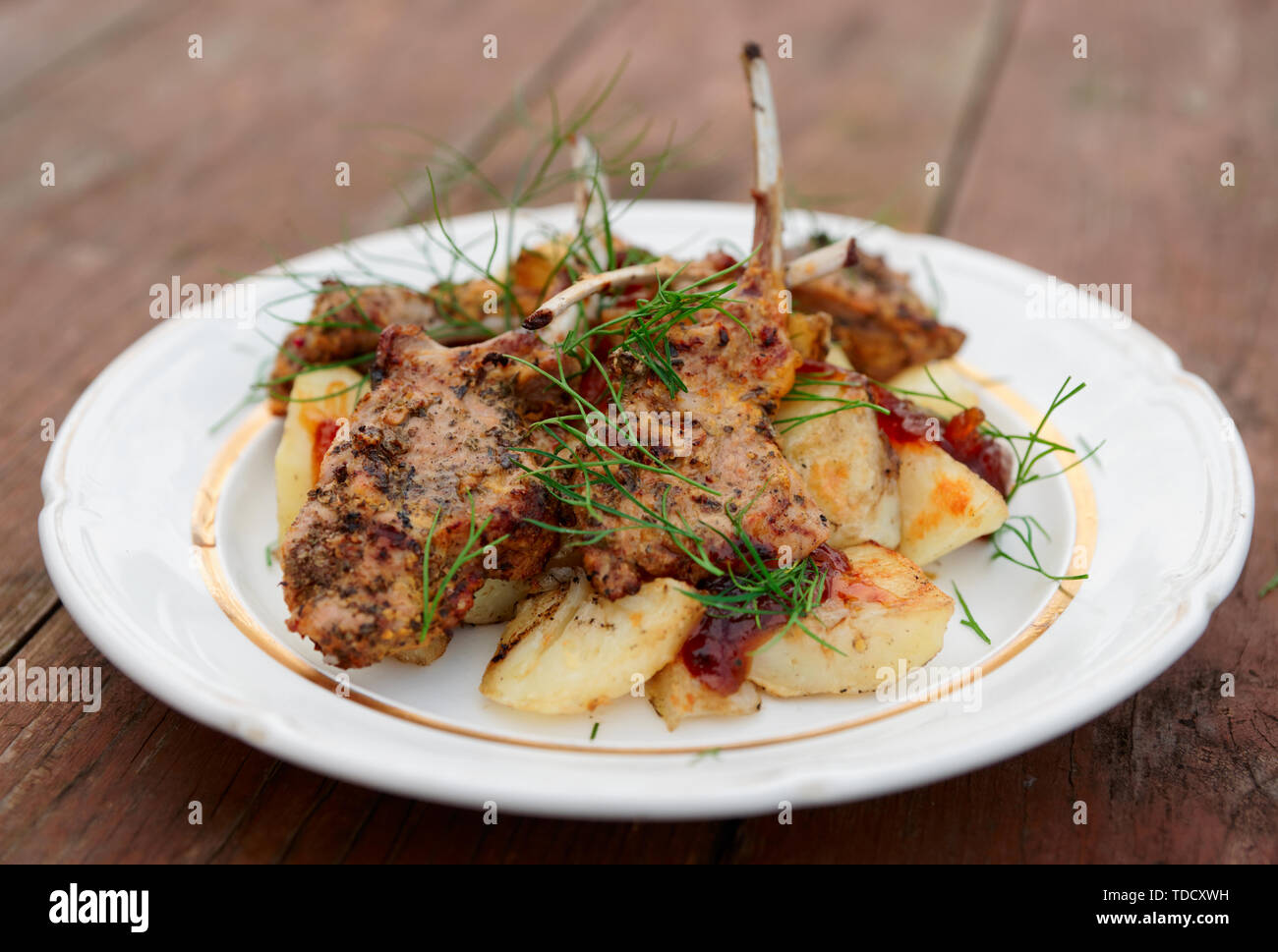 Lamb dish table hi-res stock photography and images - Alamy