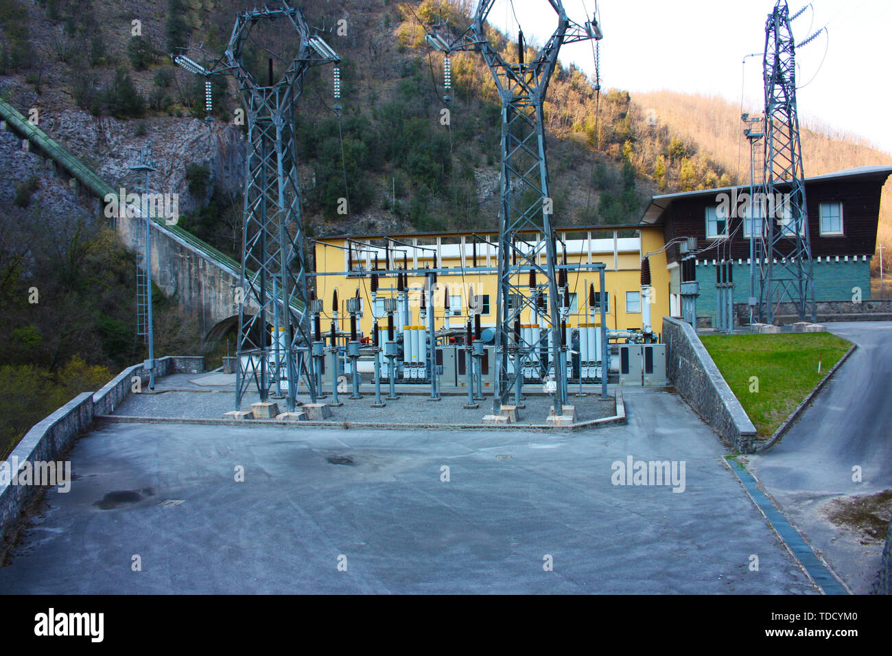 hydroelectric power plant built by man to create clean energy and save ...