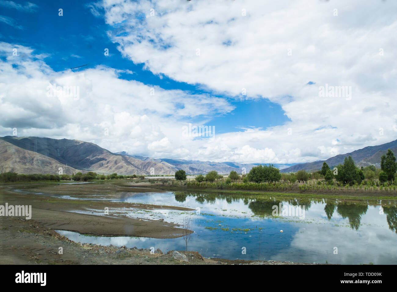 Landscape of the Lassa River wetland Stock Photo - Alamy