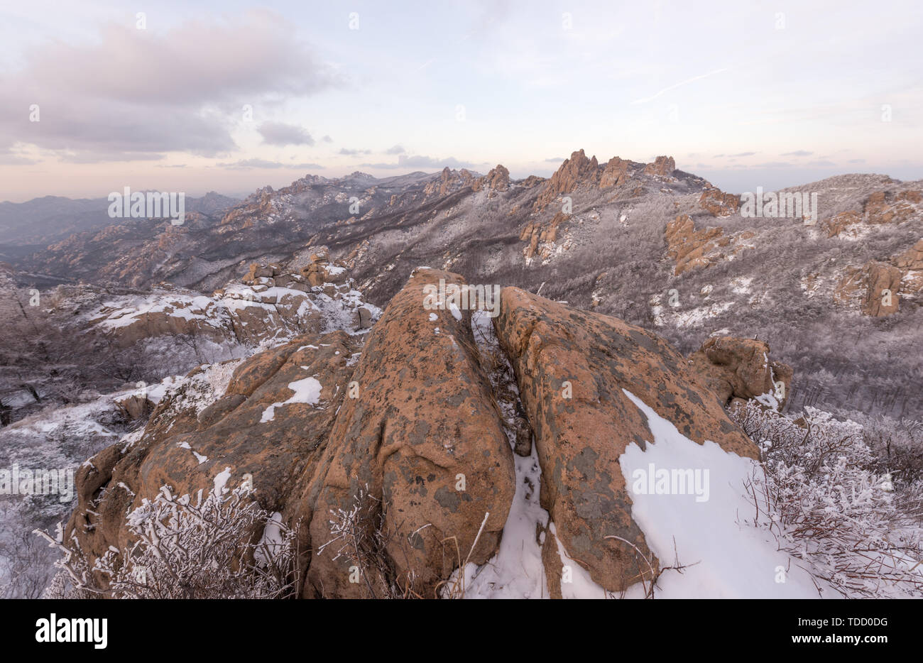 Snow scenery of Laoshan, Qingdao Stock Photo - Alamy