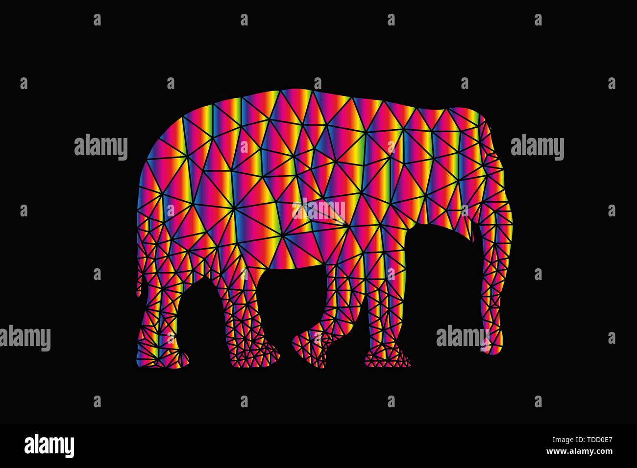 Geometric Elephant Background