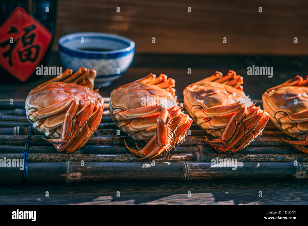 A neatly arranged hairy crab Stock Photo - Alamy