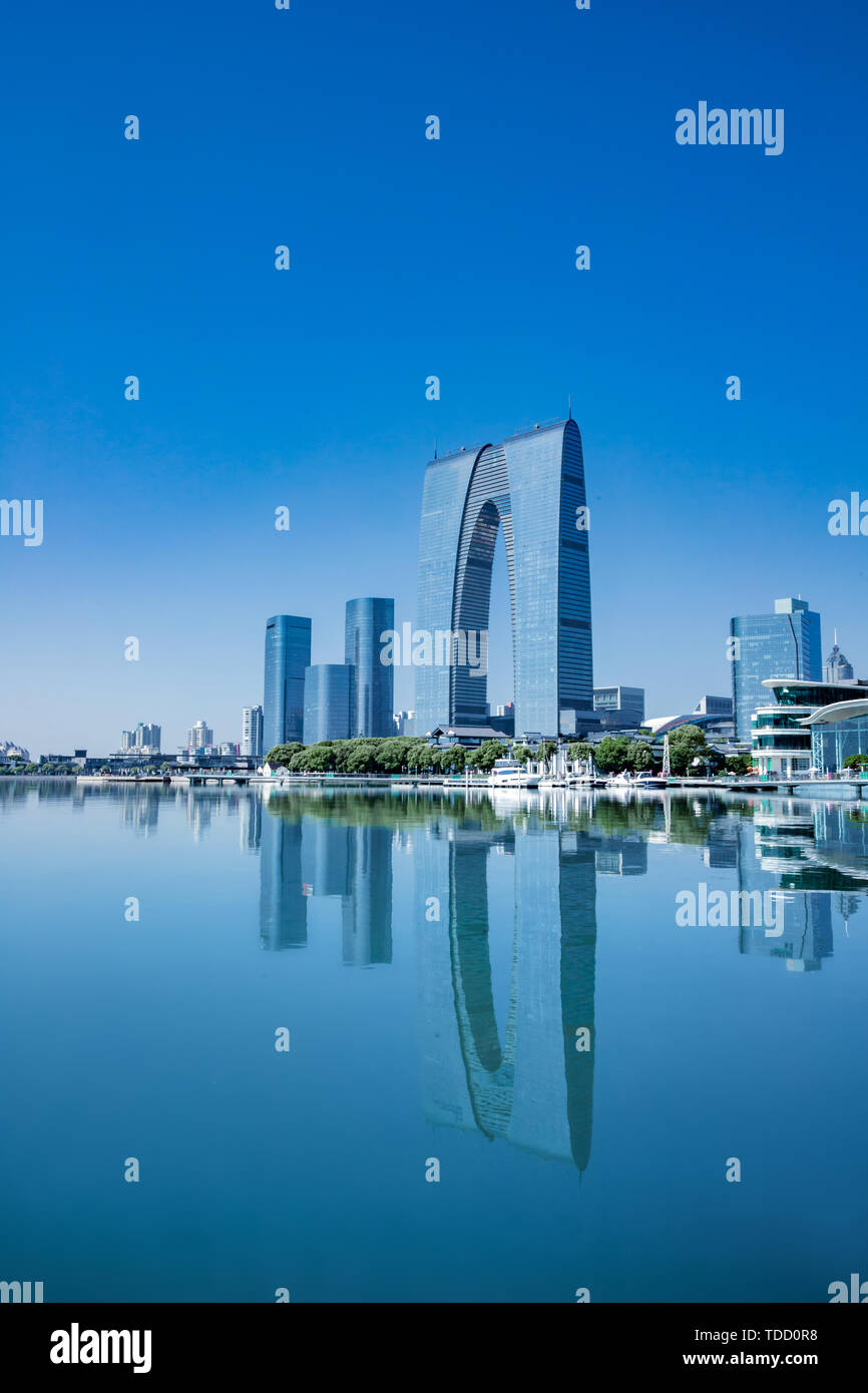 Oriental Gate Complex, Suzhou City Stock Photo - Alamy