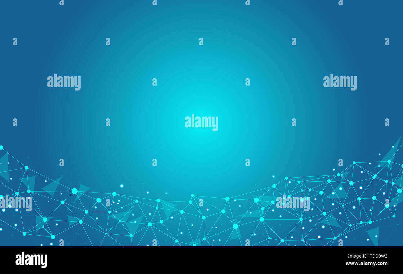 Interconnected dot wire material with a sense of technology. Big data ...