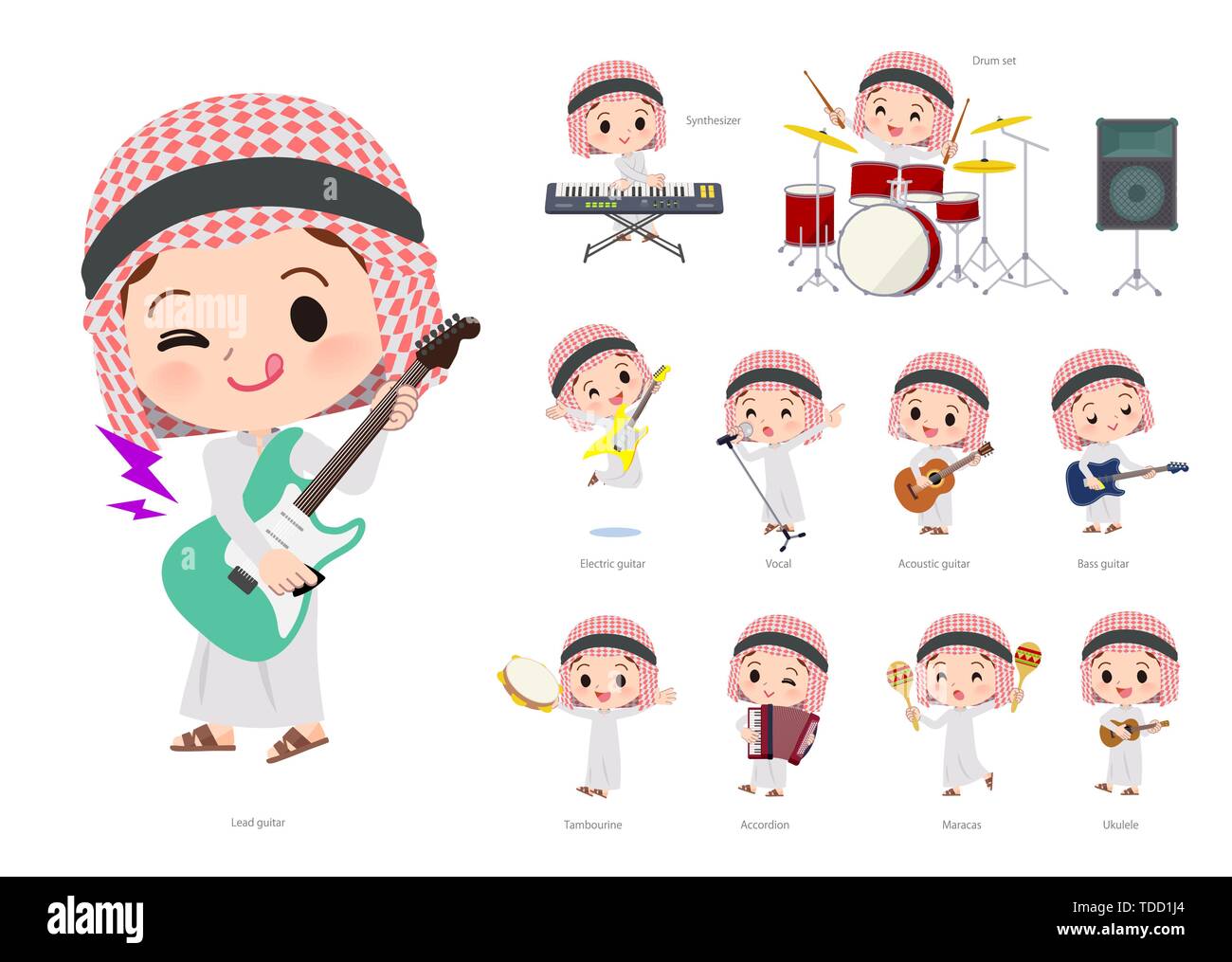 Boy playing bass guitar Stock Vector Images - Alamy