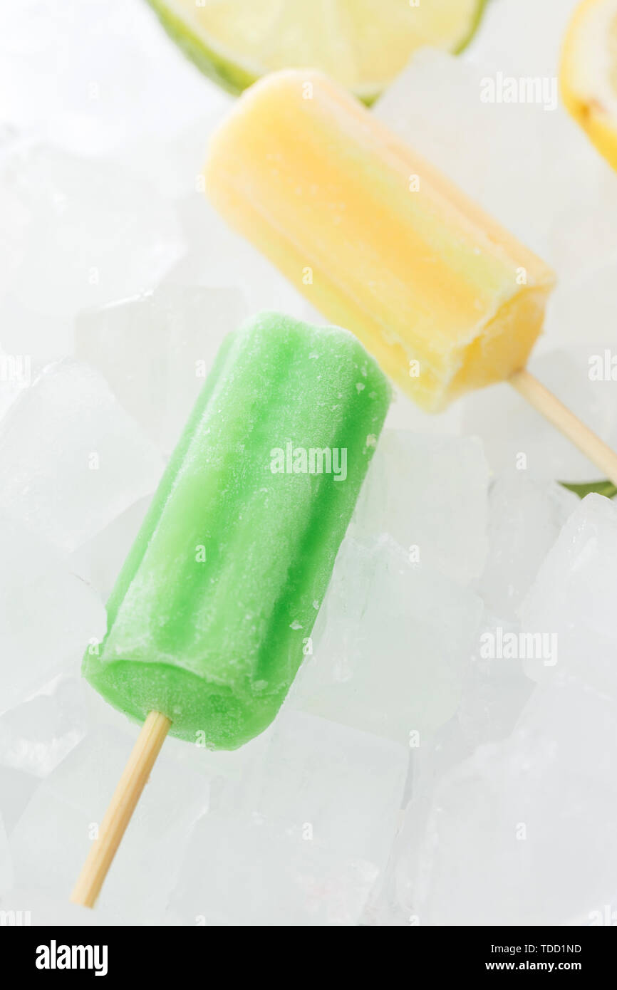 Ice cream in ice cubes Stock Photo - Alamy