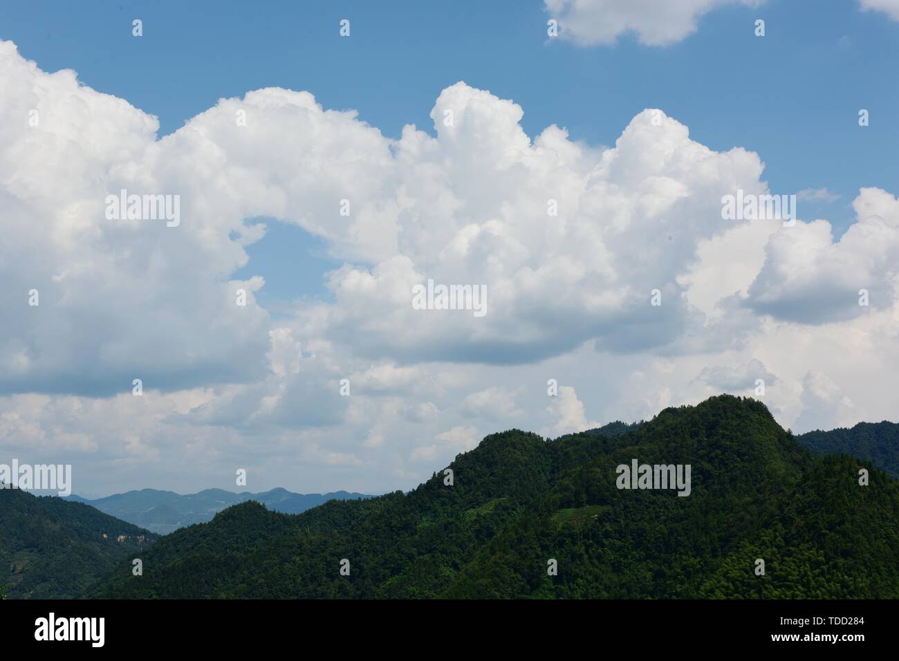 Blue sky, white clouds, high-definition material Stock Photo - Alamy