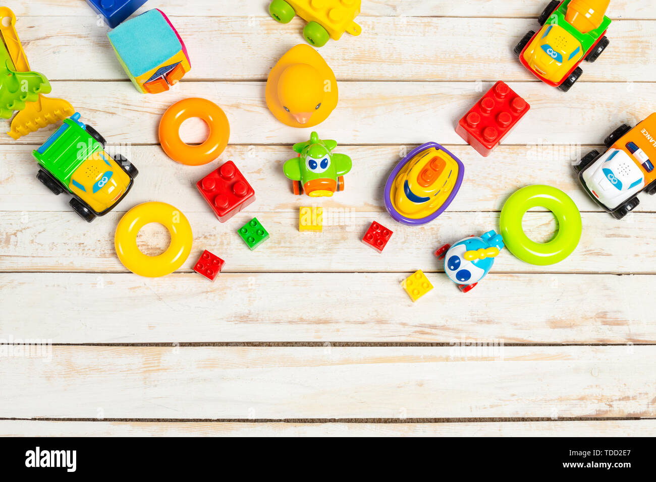 Set of children toys Stock Photo - Alamy