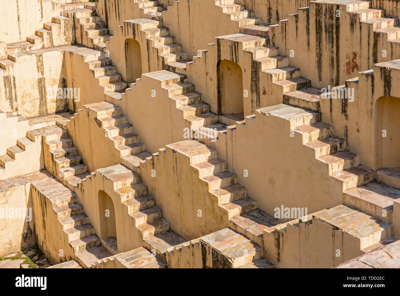 Staircases of Panna Meena ka Kund step-well in Amber near Jaipur ...