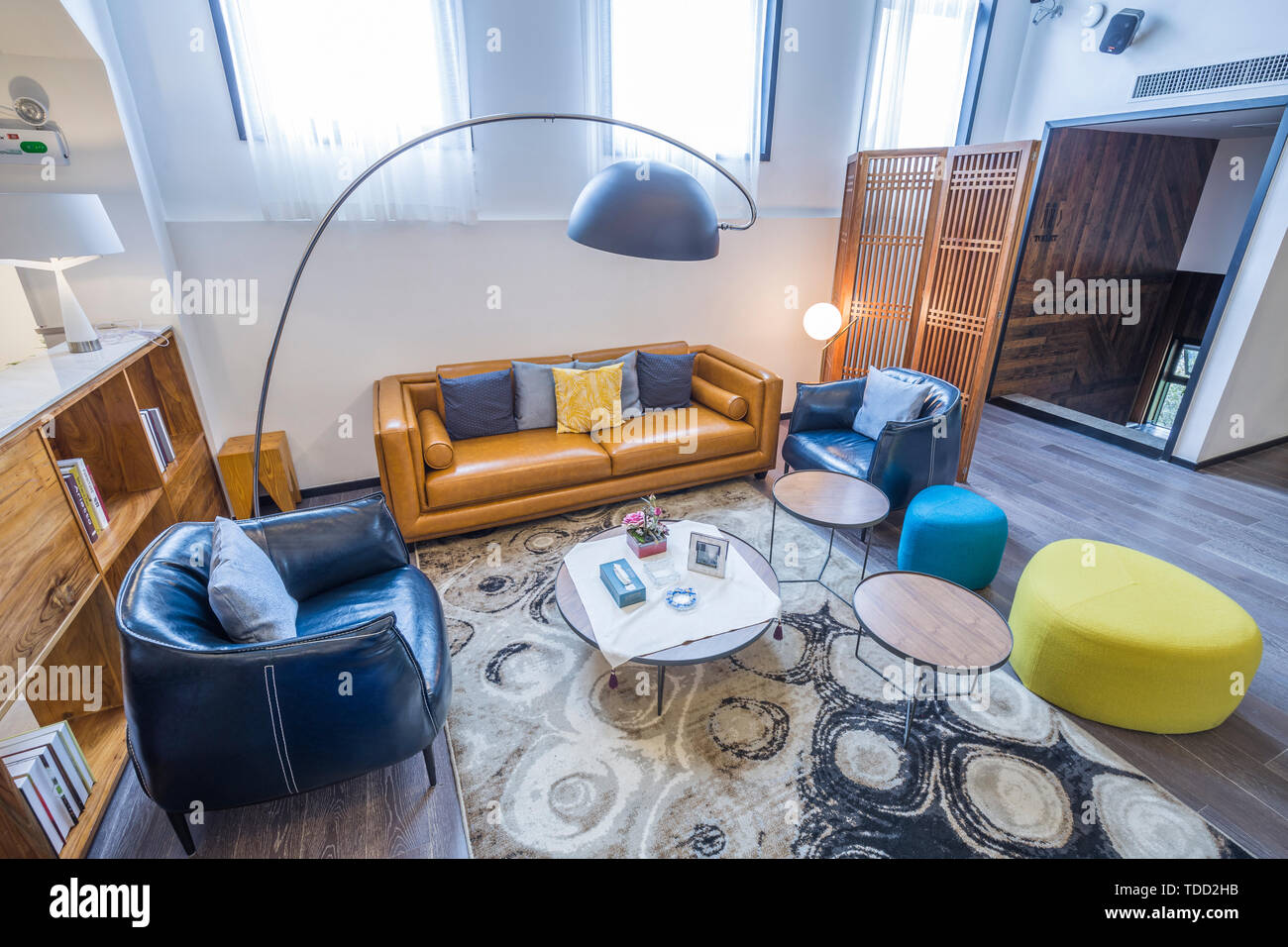 Design of interior design space of model room in modern living room ...