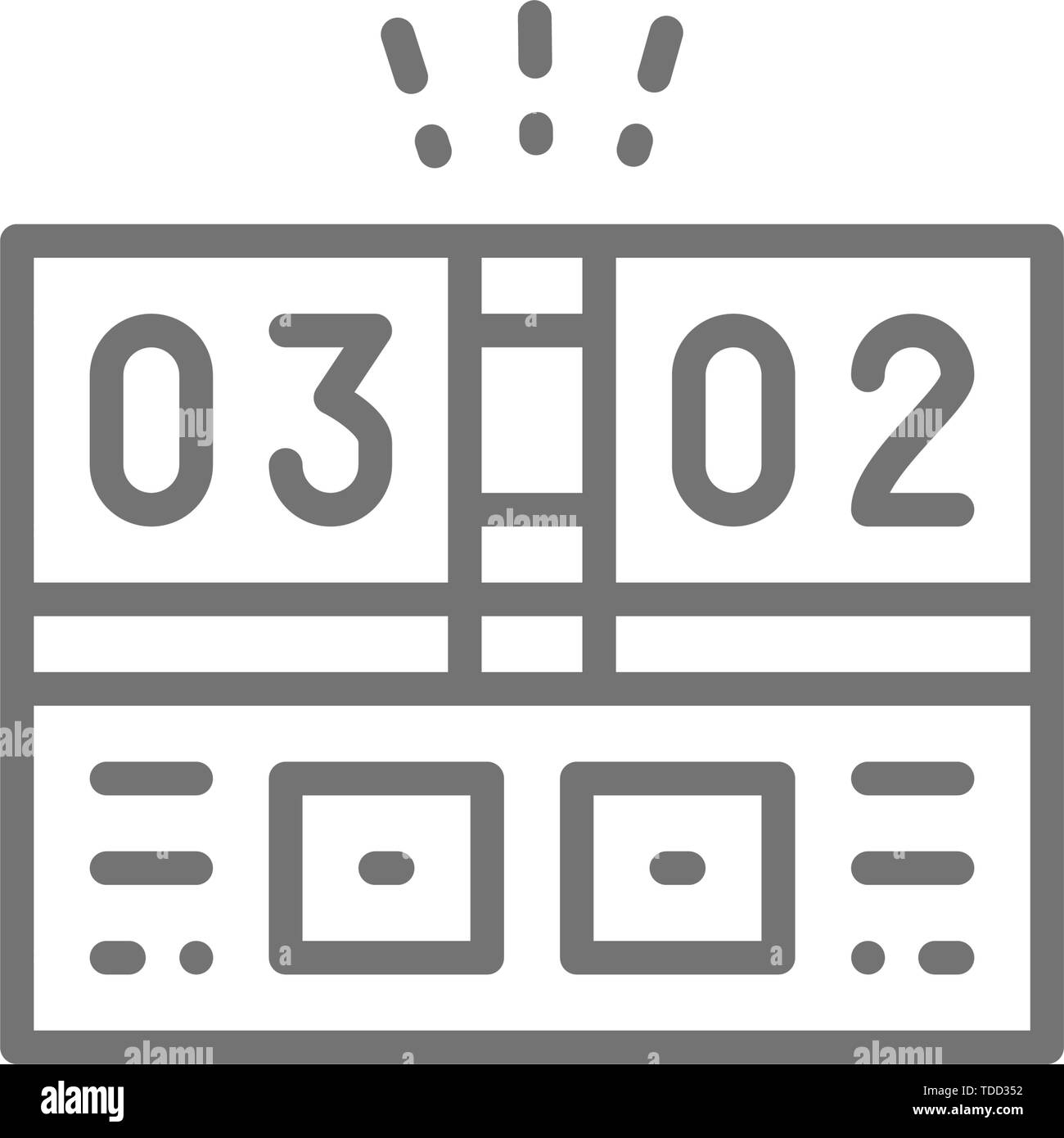 Electronic sports scoreboard line icon Stock Vector Image & Art - Alamy