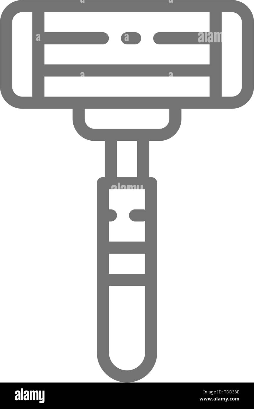 Disposable shaving razor line icon Stock Vector Image & Art - Alamy