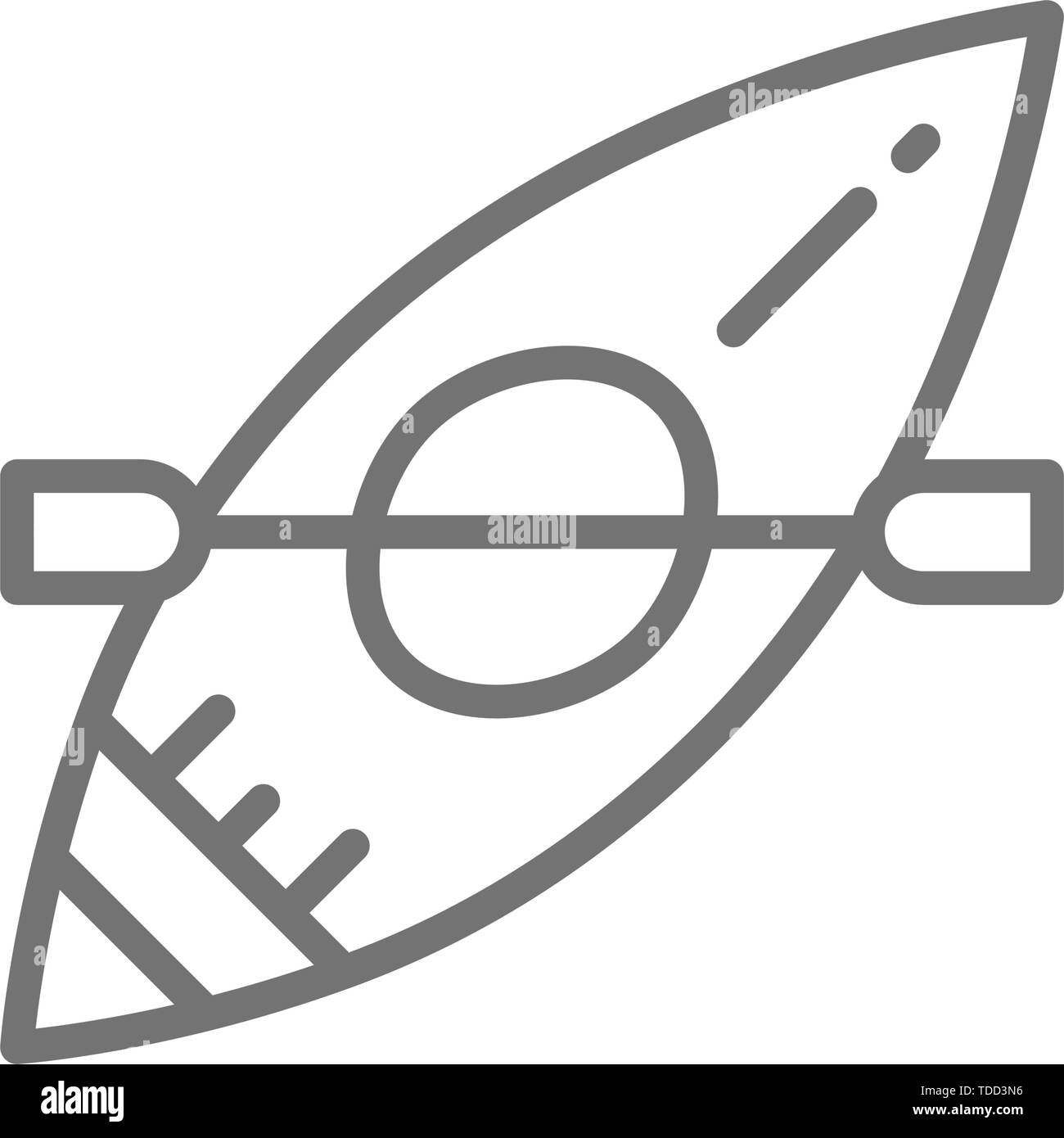 Canoe, rafting boat, kayaking line icon Stock Vector Image & Art - Alamy