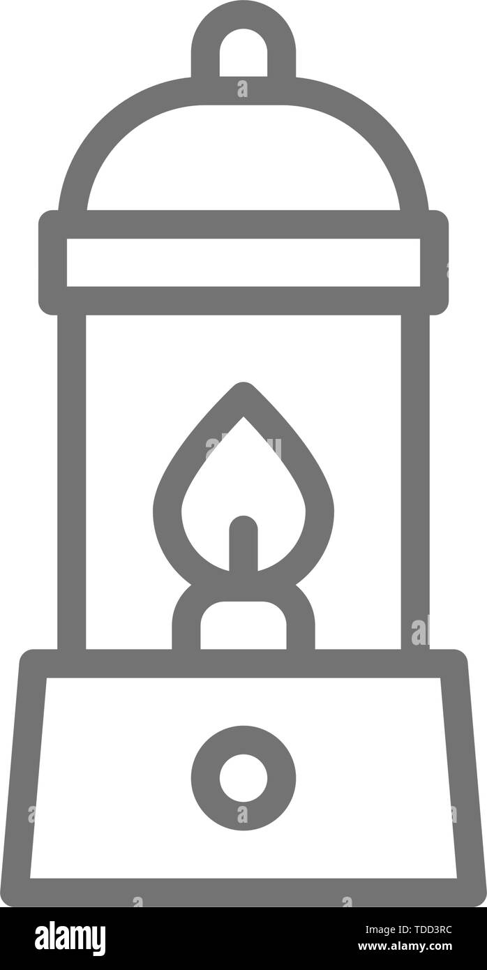 Oil lamp line icon Black and White Stock Photos & Images - Alamy