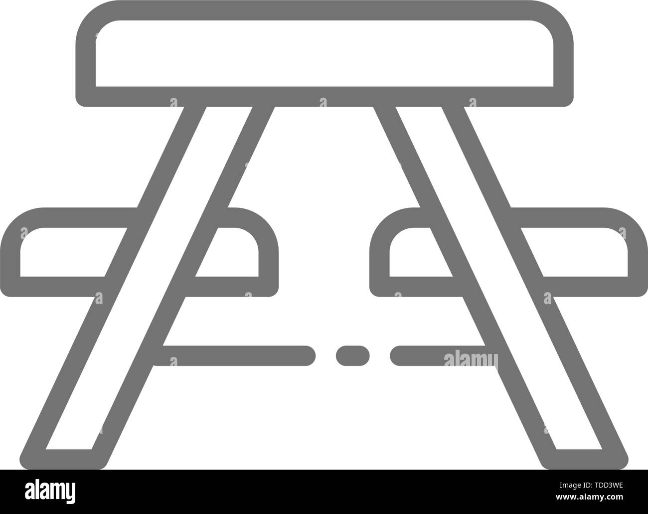 Simple wooden benches Stock Vector Images - Alamy