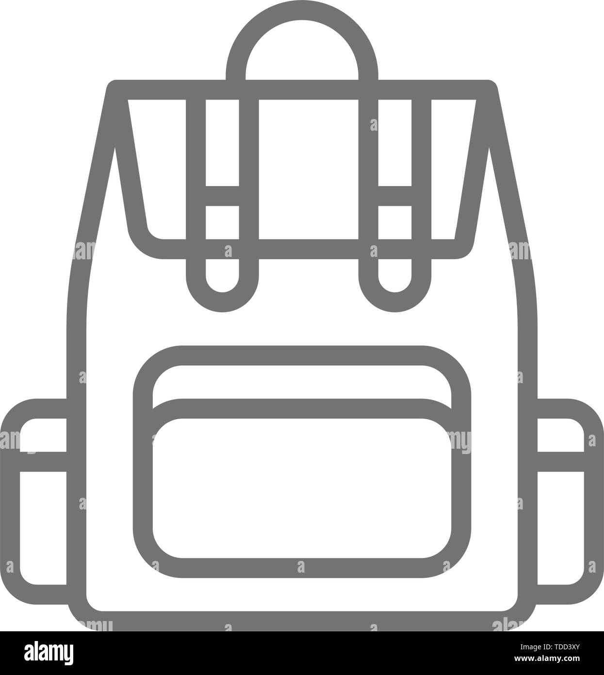Camping backpack, tourist backpack line icon Stock Vector Image & Art ...
