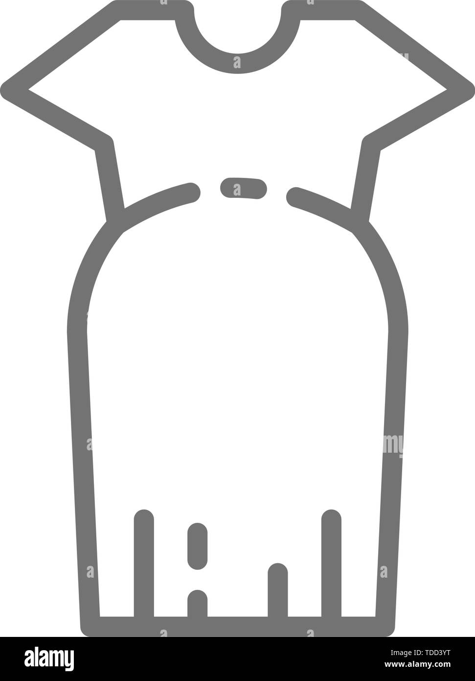 Clothes for pregnant women, oversized dress line icon Stock Vector ...