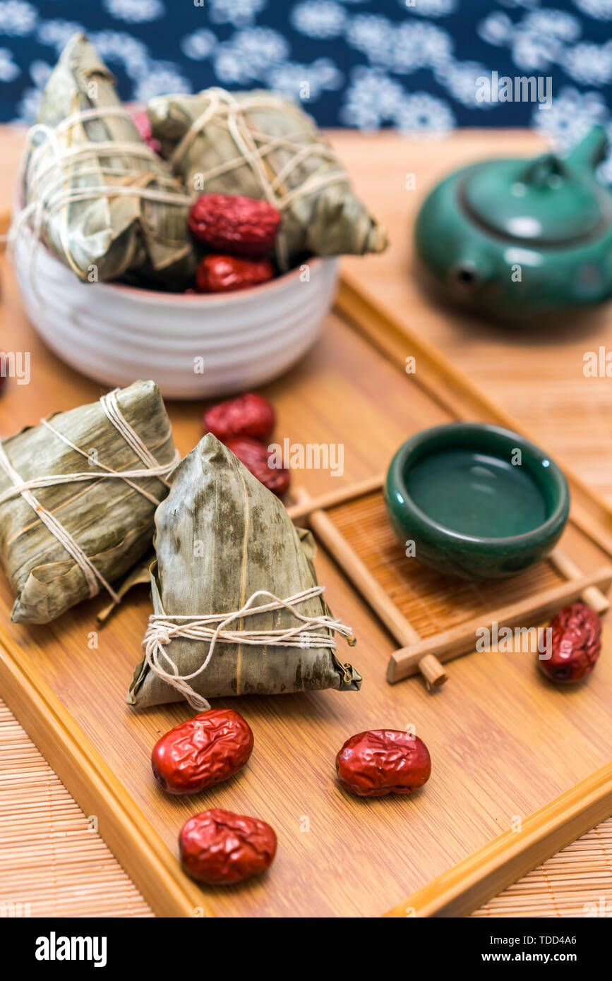 Close-up photo of Zongzi red jujube at Dragon Boat Festival Stock Photo ...
