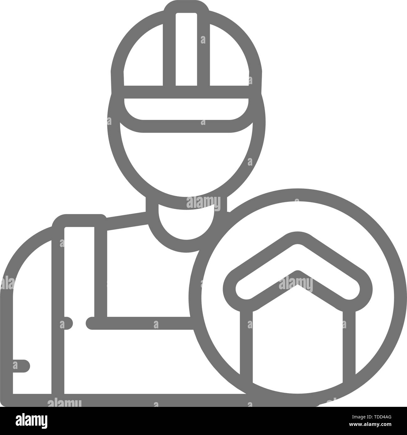 Repairman, foreman, builder, architect line icon Stock Vector Image ...