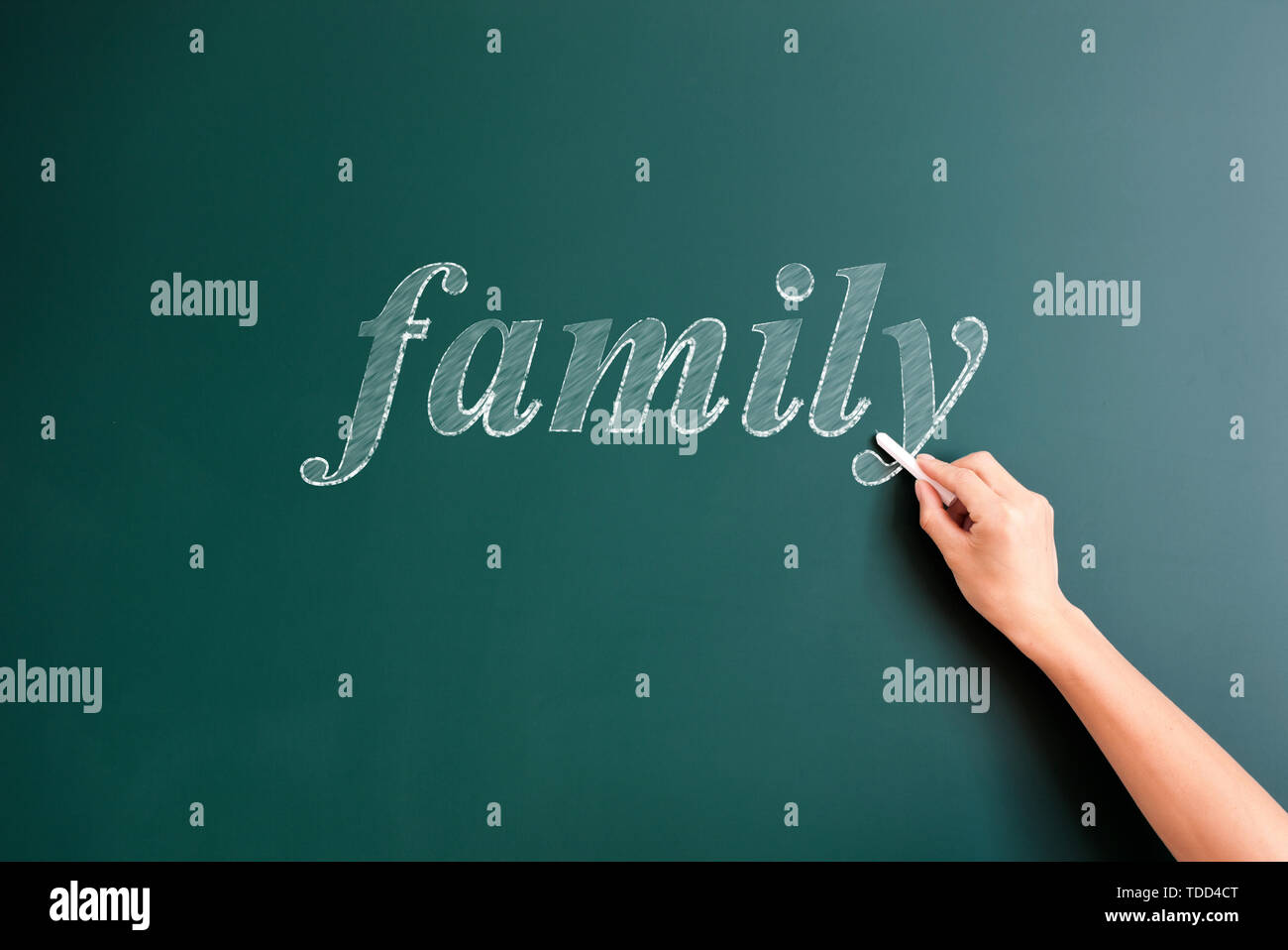 Blackboard writing display with chalk and education hi-res stock ...
