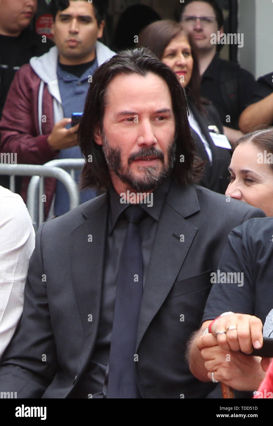 Keanu Reeves Places His Hand Prints In Cement Featuring: Keanu Reeves ...