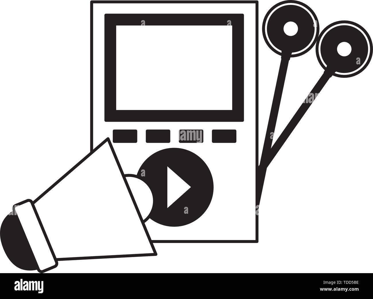 mp3 megaphone music background Stock Vector Image & Art - Alamy