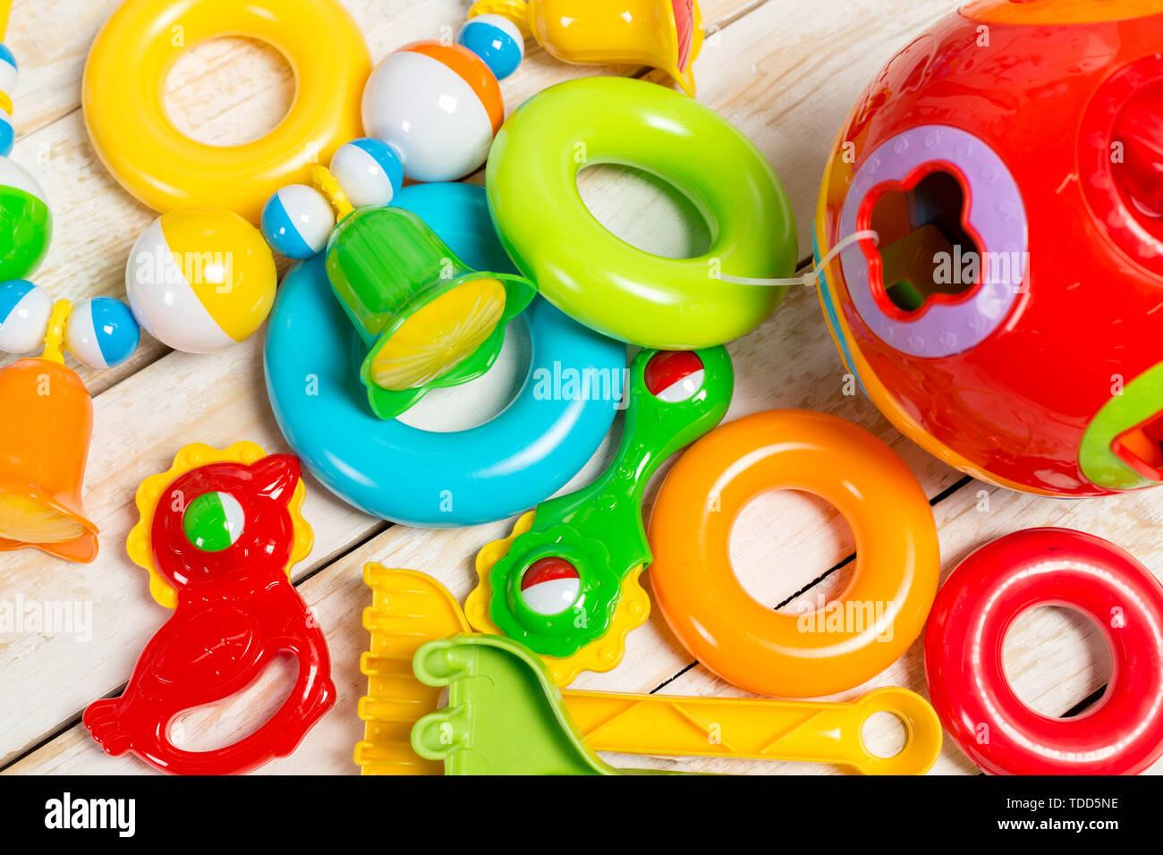 children toys, top view Stock Photo - Alamy