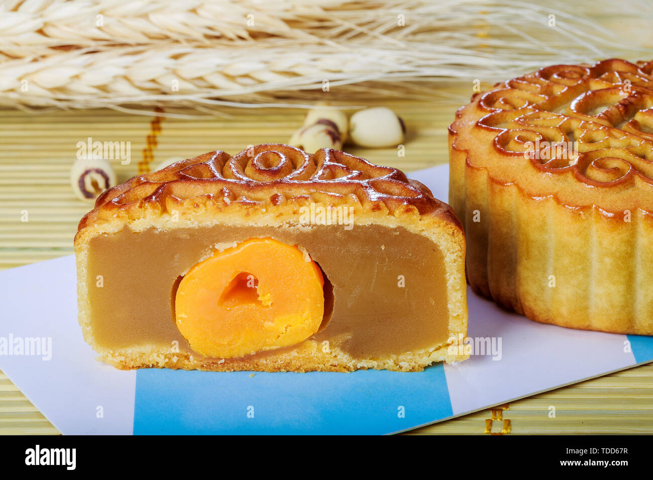 Moon cakes, high-definition close-up pictures Stock Photo - Alamy