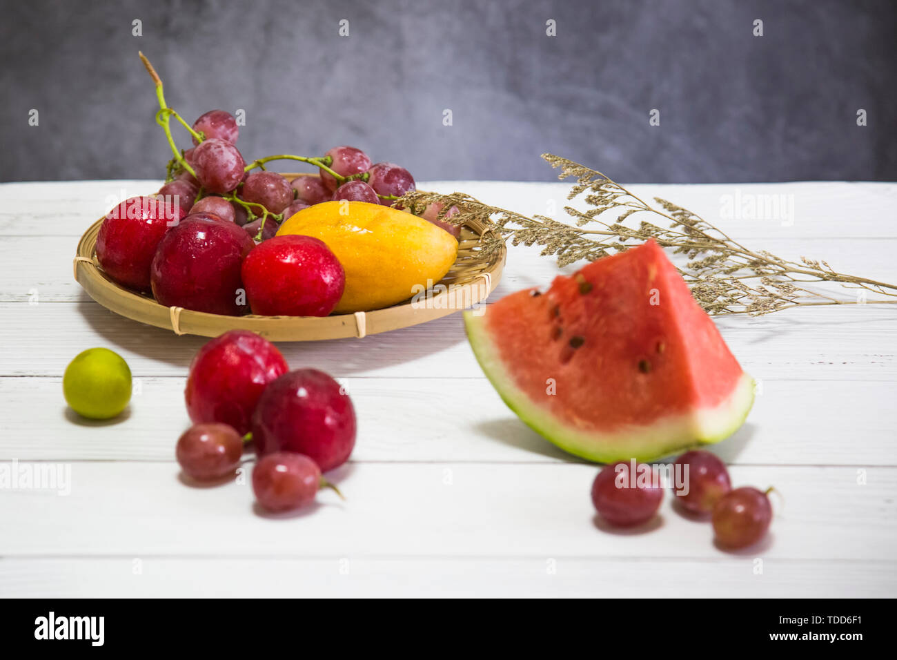 Has food with fruit with delicious desserts with succulent hi-res stock ...