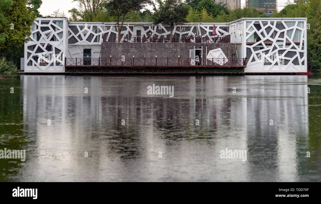 Five scattered house building Stock Photo - Alamy