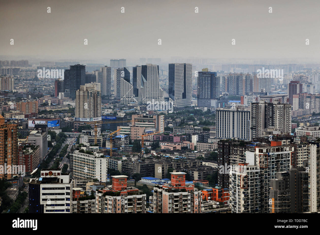 Chengdu City Architecture Scenery Stock Photo - Alamy