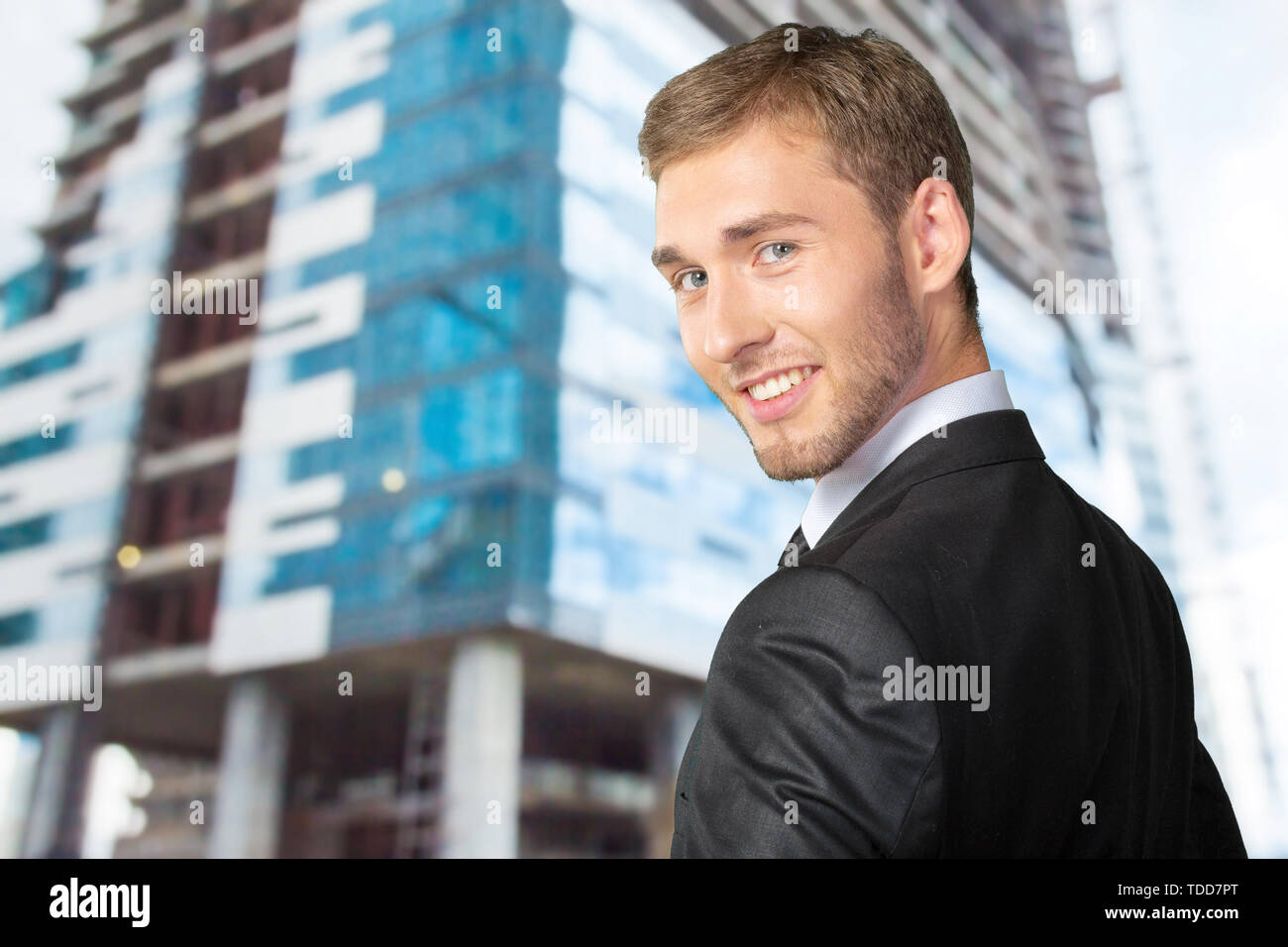 Happy smart business man Stock Photo - Alamy