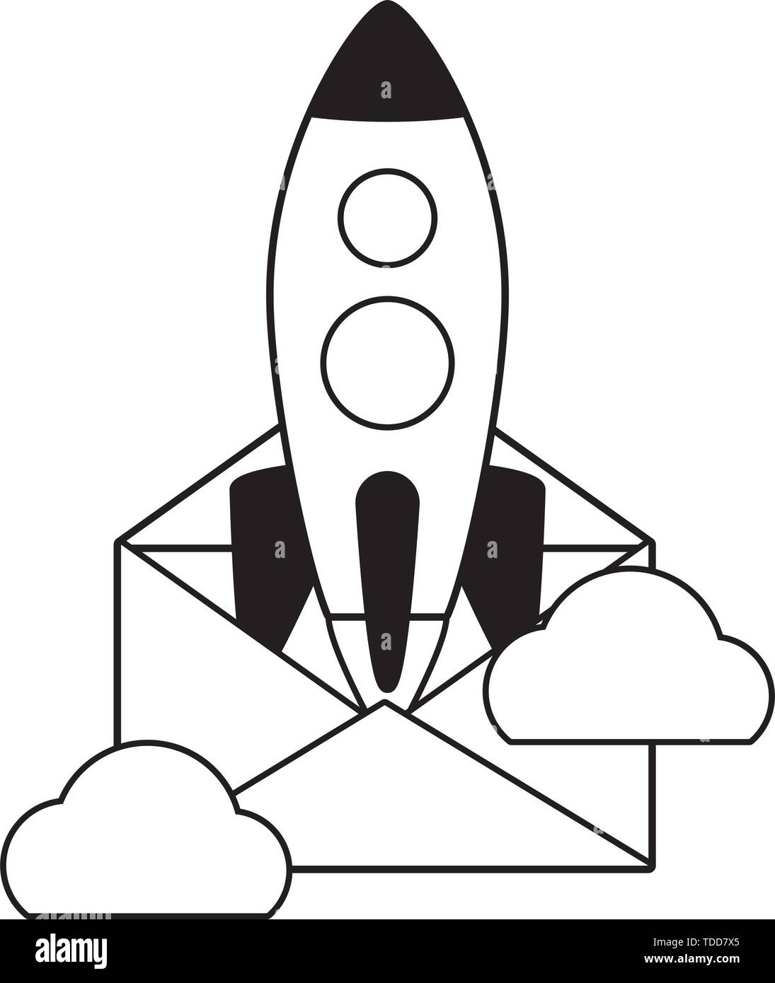 Launch of email Stock Vector Images - Alamy