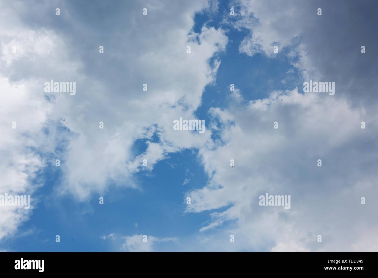Blue sky, white clouds, high-definition material Stock Photo - Alamy