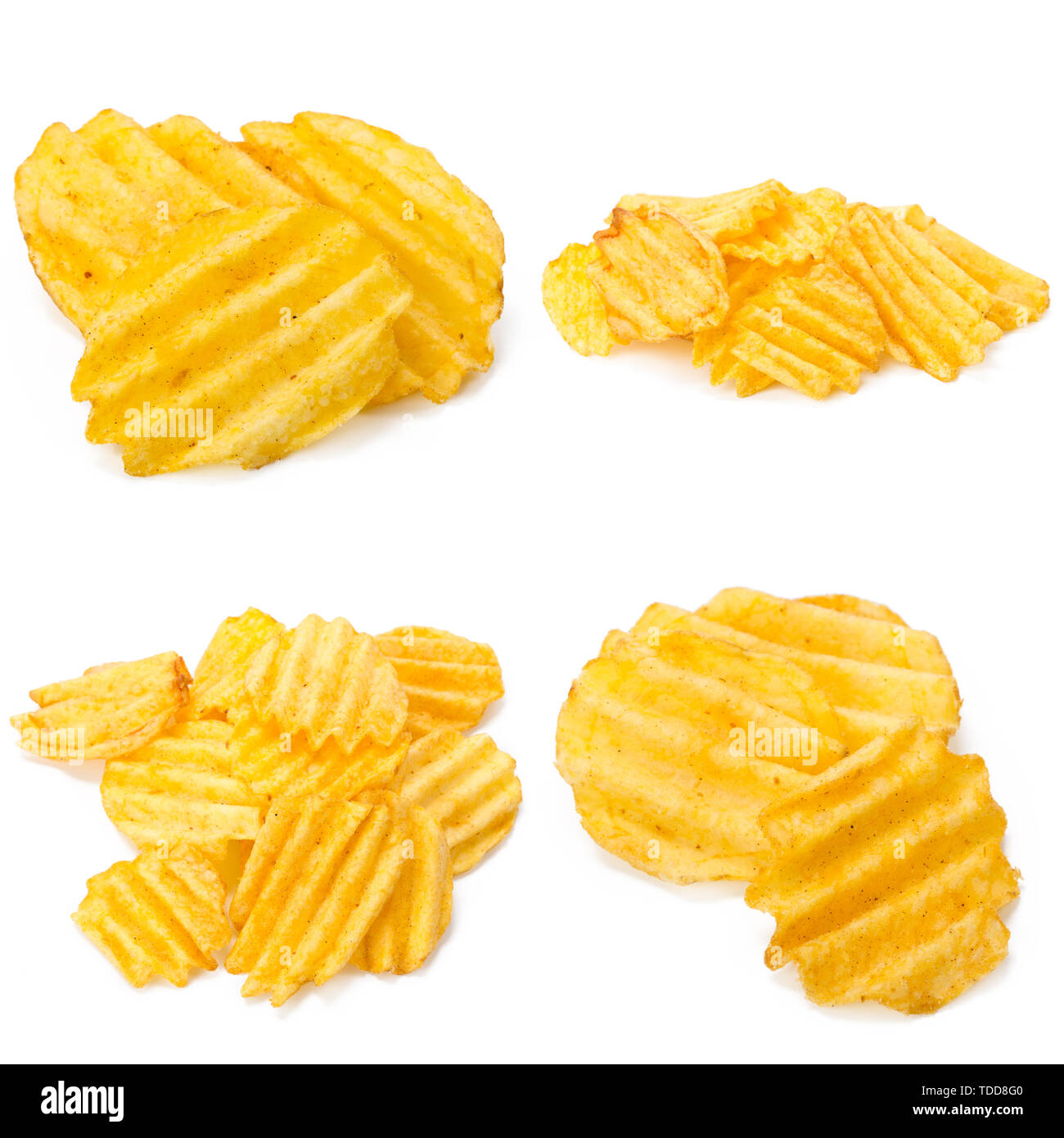 Collage of tasty potato chips Stock Photo - Alamy